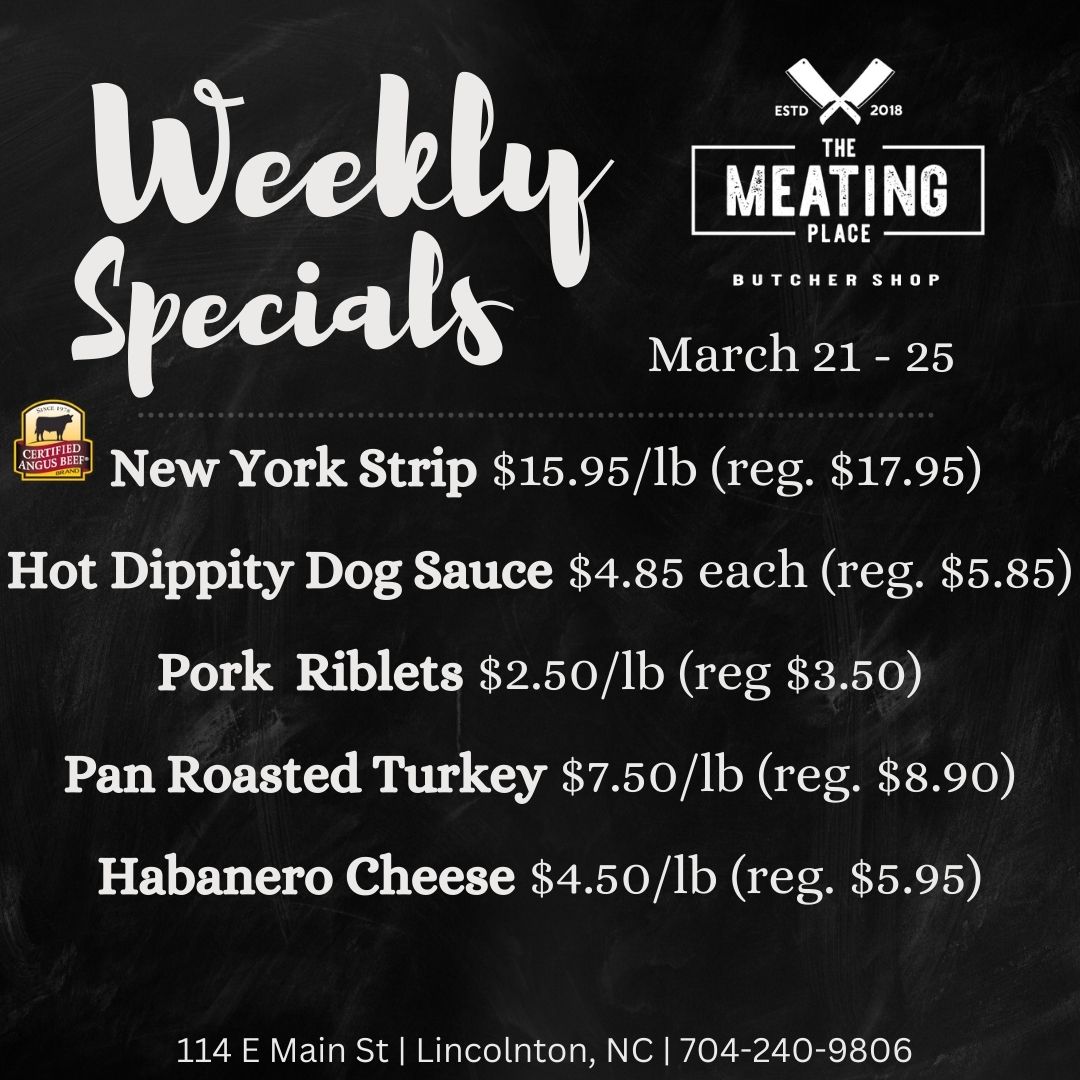 Menus – The Meating Place