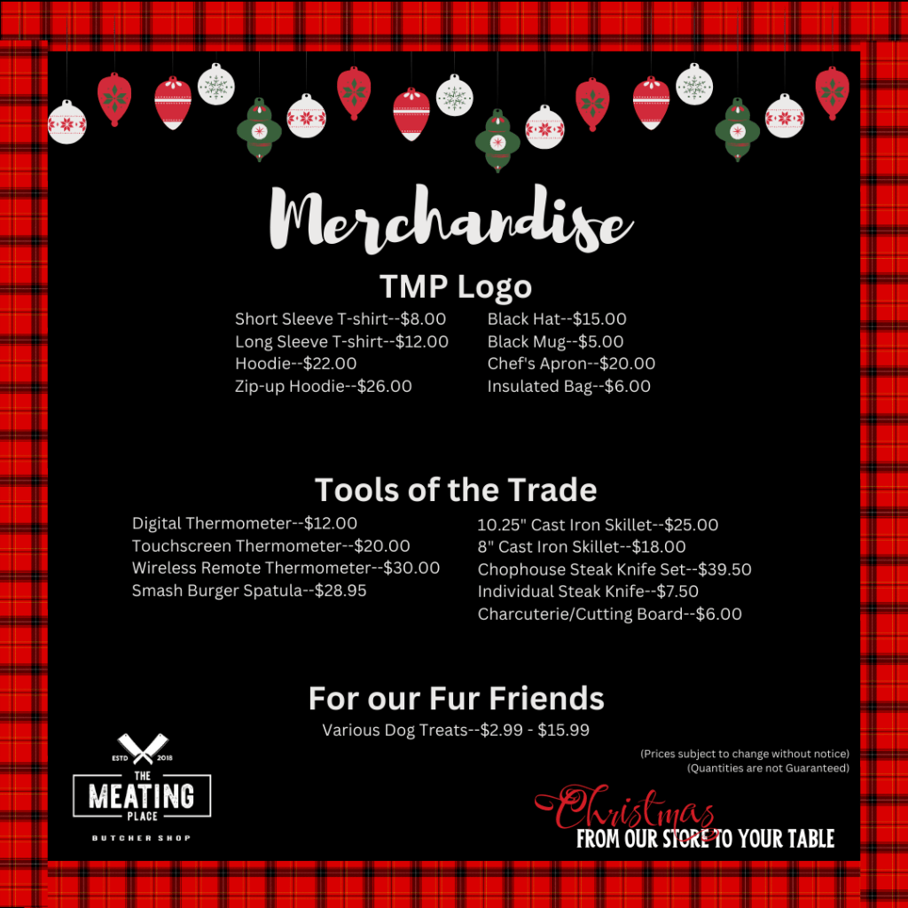 Menus – The Meating Place